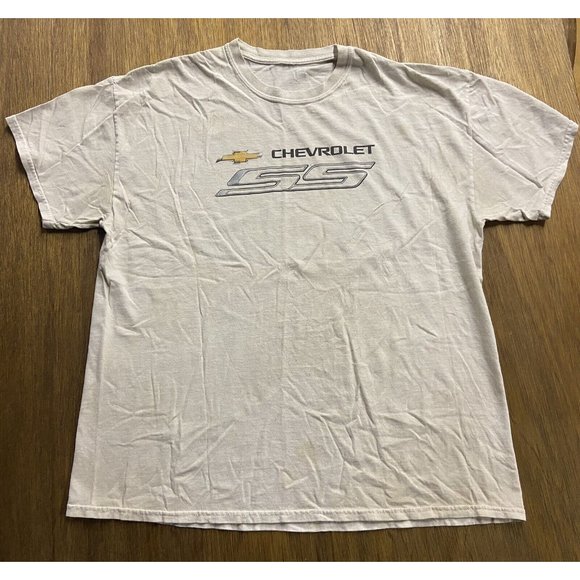 chevrolet | Shirts | Vintage Ss Chevy Corvette White Graphic Crew Neck ...